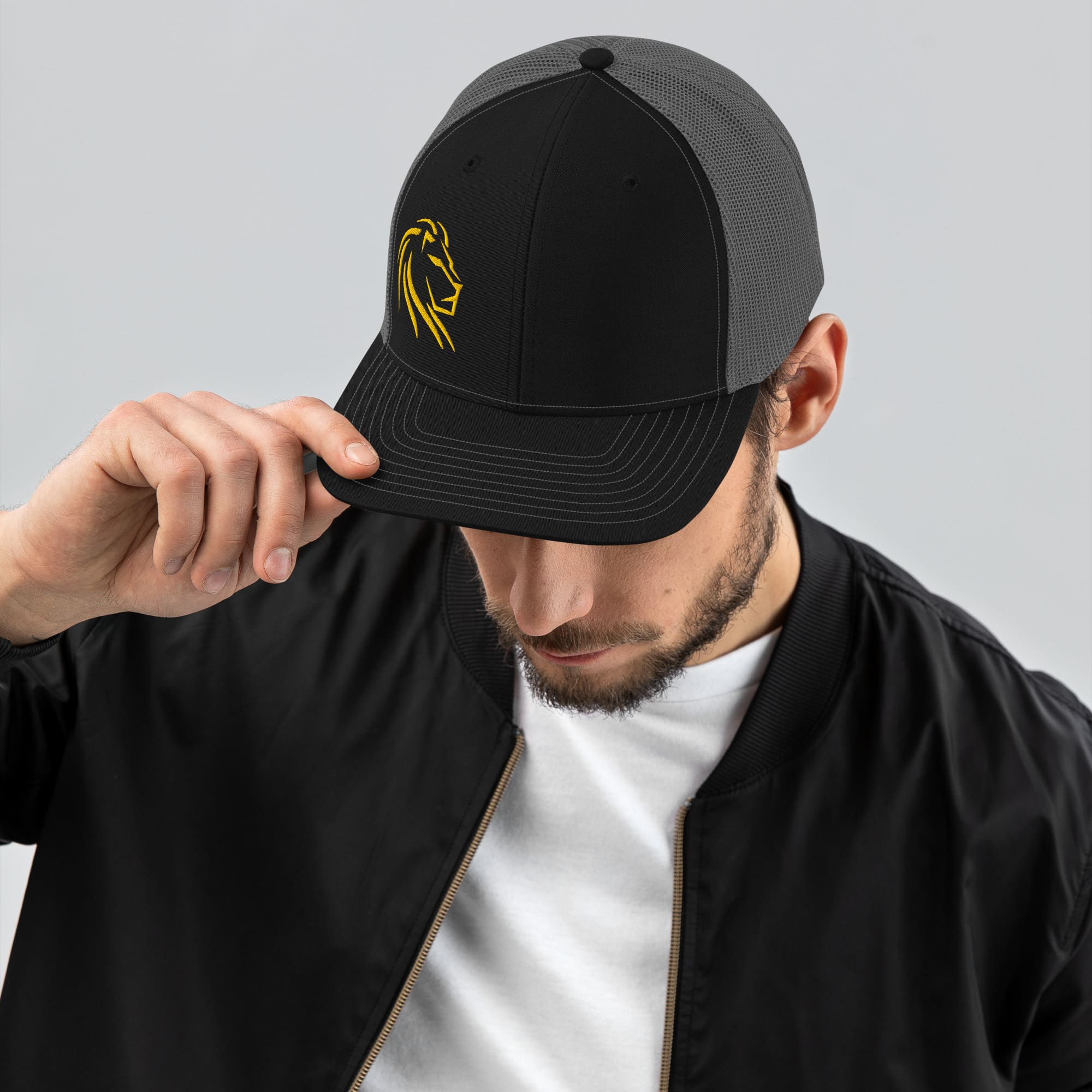 Trucker Cap (black/grey) Lion Head - Unchained Leader
